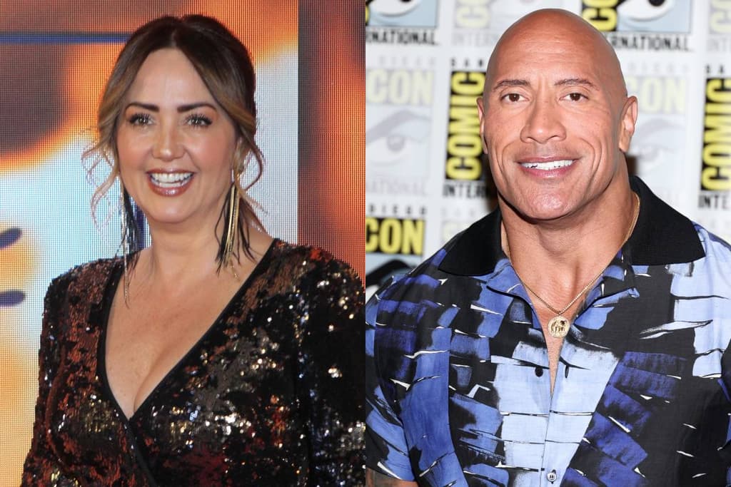 Andrea Legarreta causa envidia al posar junto a Dwayne Johnson ‘La Roca ...