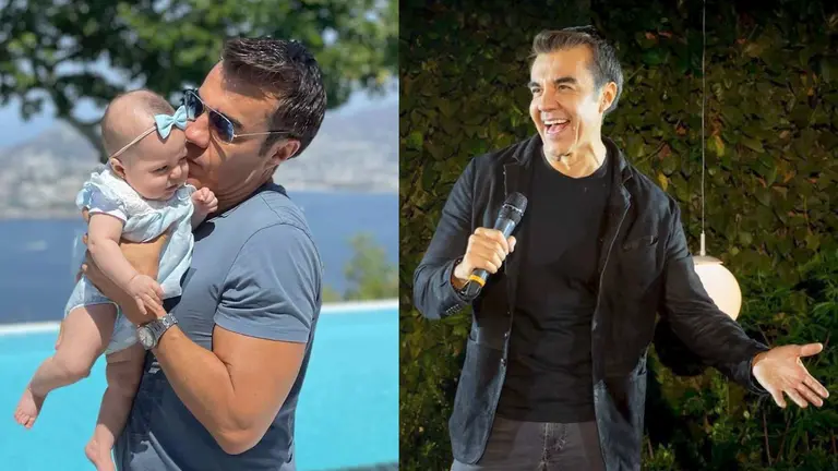 Adrián Uribe ya se convirtió en todo un experto bañando a su bebé ...