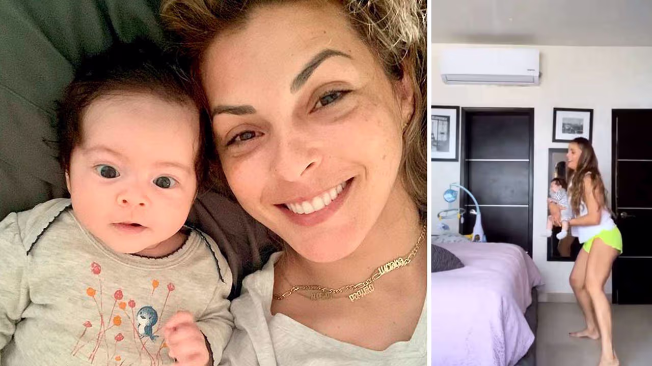 Ale Rivera, ‘La Jarocha’, realiza una tierna rutina de ejercicio al ...